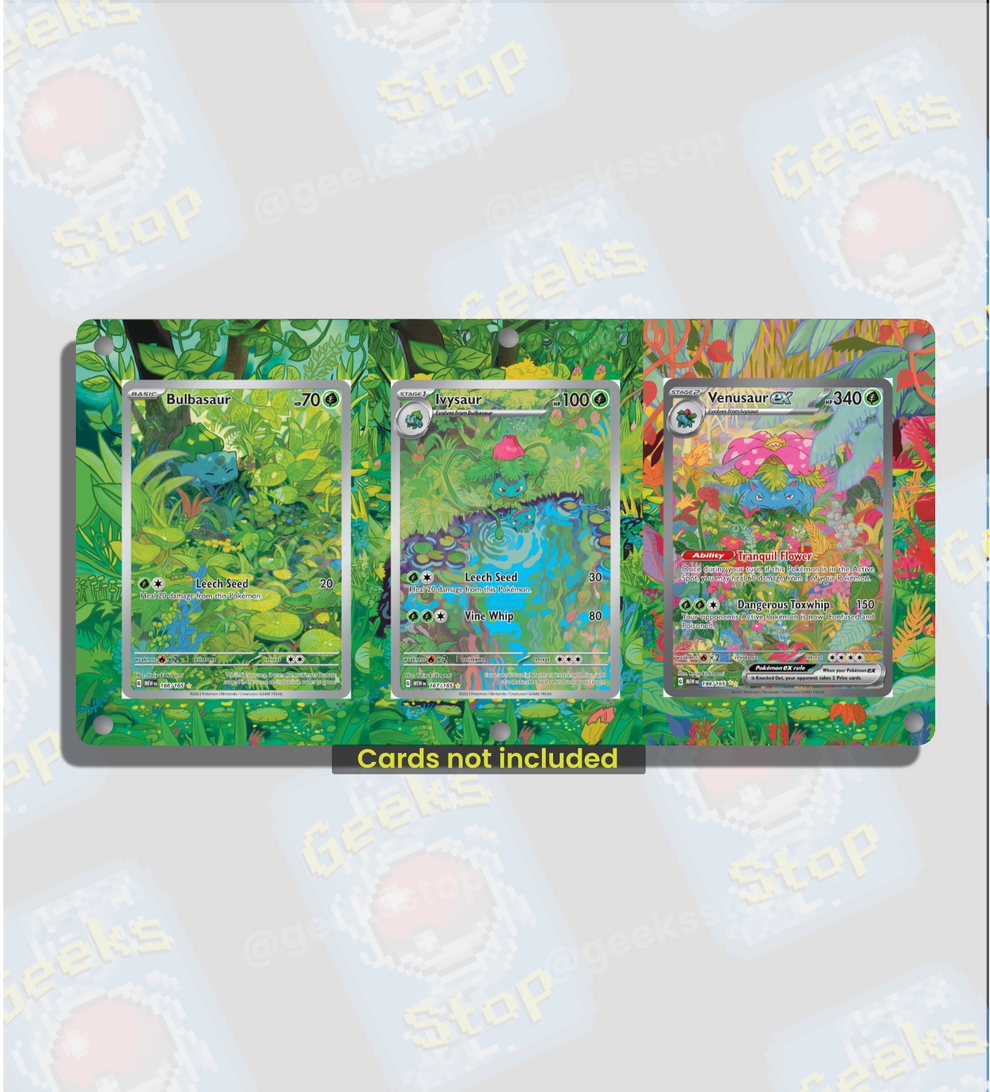 Bulbasaur Ivysaur Venusaur ex 151 | Card Display Case Extended Art for ...