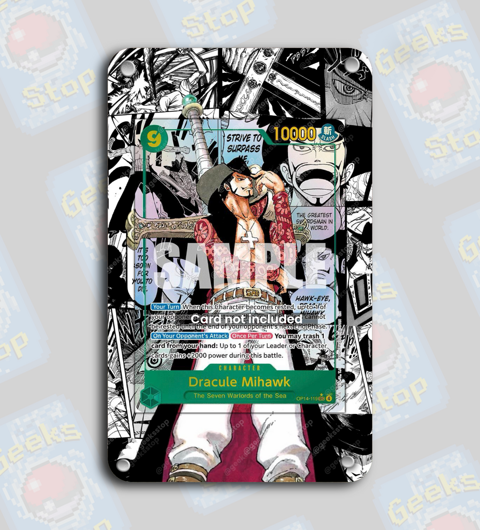 Dracule Mihawk OP14 Manga | Extended Art Display Case for One Piece Ca ...