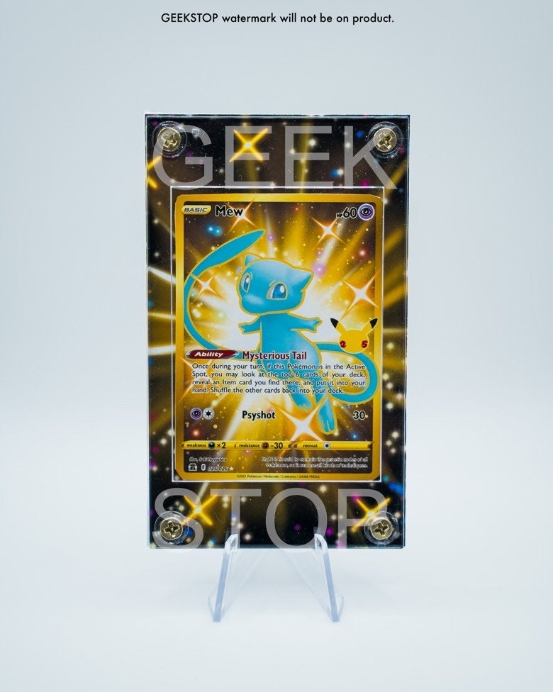 Mew Secret Rare 025/025 Custom Pokemon Card Display Case – GeeksStop