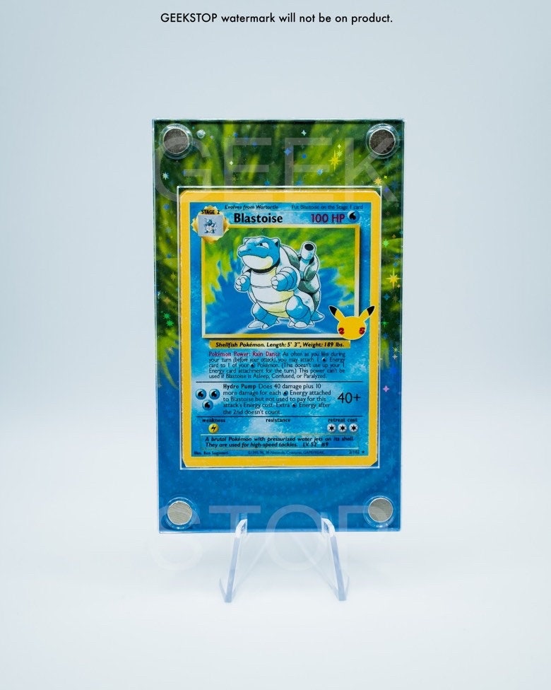 Blastoise Base Celebrations Custom Pokémon Card Display Case – GeeksStop