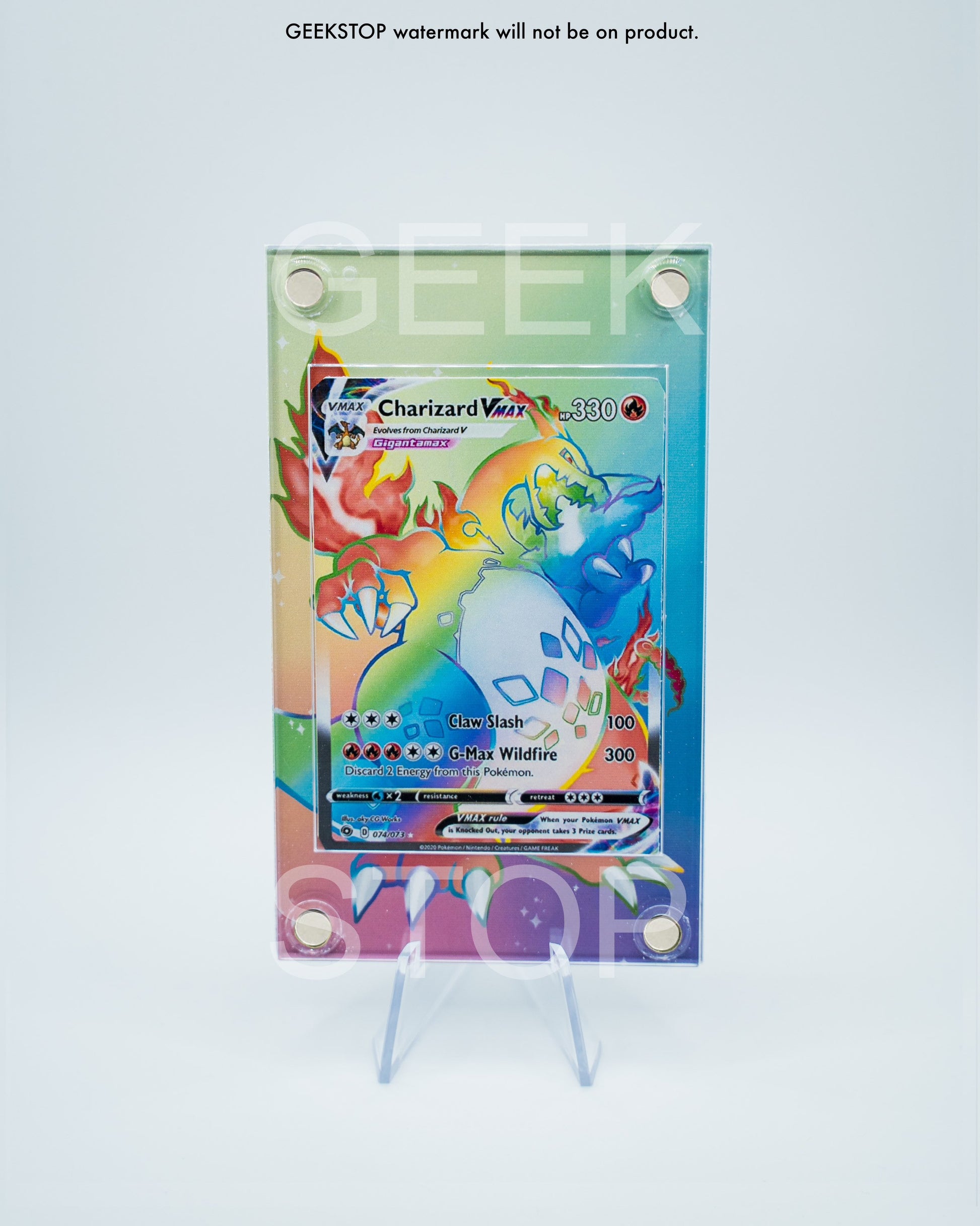 Charizard VMAX Rainbow Secret Custom Pokémon Card Display Case – GeeksStop