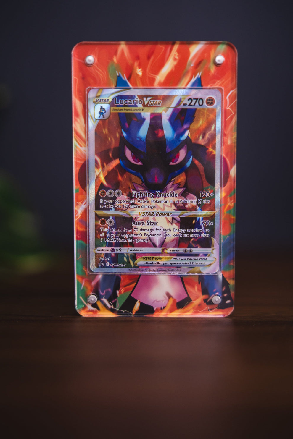 Lucario VSTAR Promo | Card Display Case Extended Art for Pokemon Card ...