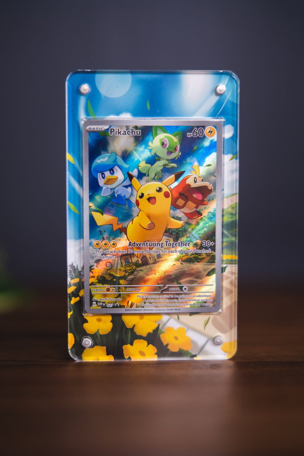 Pikachu Promo Rare | Card Display Case Extended Art for Pokemon Card ...